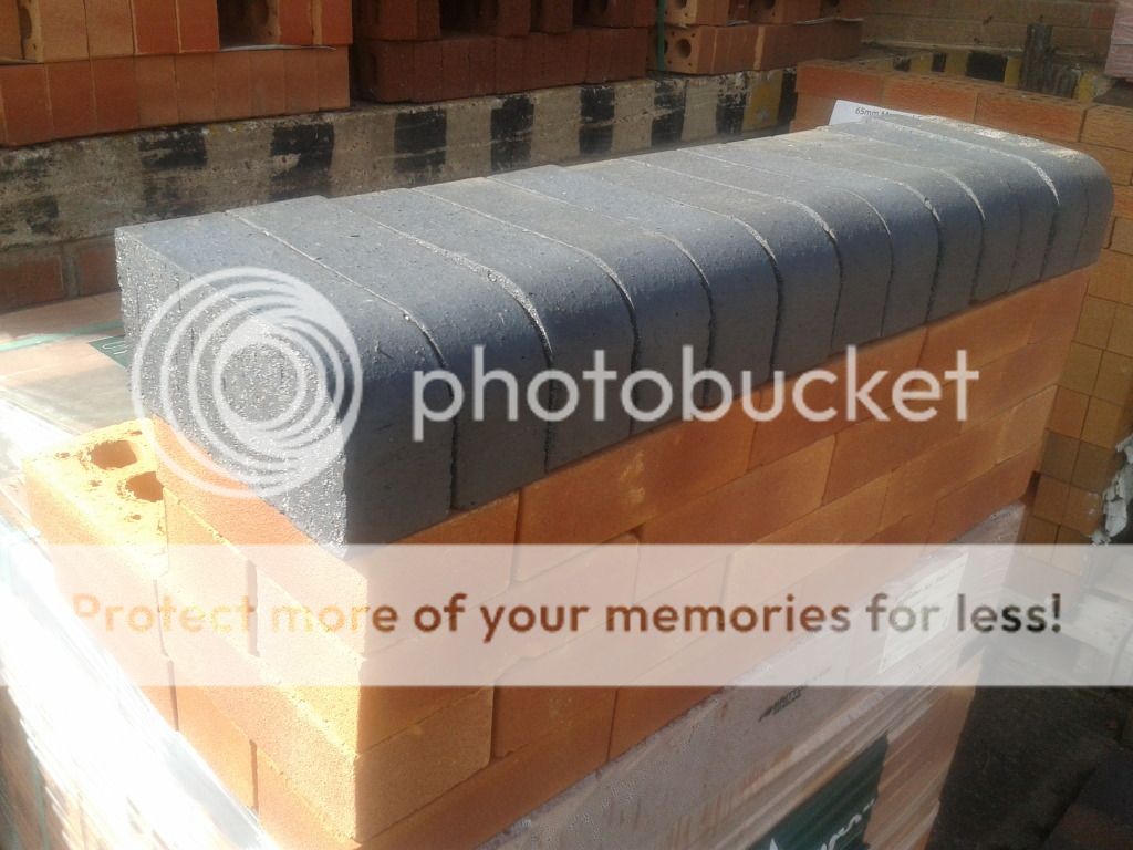 BN1.2 SINGLE BLUE BULLNOSE COPING BRICKS, cappings, brand new | eBay